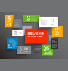 Abstract boxes infographic template Royalty Free Vector