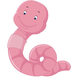 Funny cartoon earthworm Royalty Free Vector Image