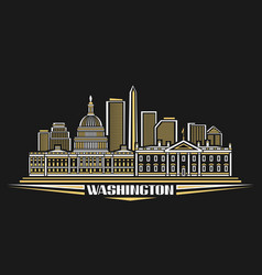 Washington dc vintage poster Royalty Free Vector Image