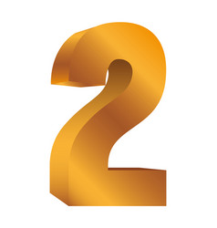 Brown number two icon Royalty Free Vector Image