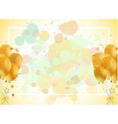 Frame template design with yellow background Vector Image