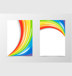 Rainbow flyer template design Royalty Free Vector Image