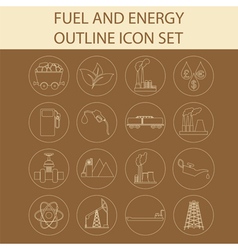 Fuel and energy industry infographic set elements Vector Image