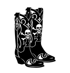Cowboy boots western turquoise art Royalty Free Vector Image