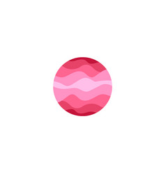 Isolated abstract pink color round shape logo on Vector Image