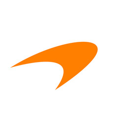Mclaren brand symbol logo orange and black design Vector Image