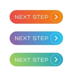 Next step colorful button set Royalty Free Vector Image