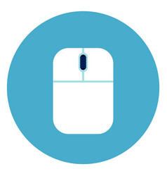 Blue button mouse click Royalty Free Vector Image