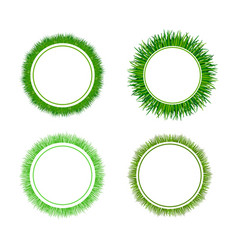 Green abstract circle frame design element Vector Image