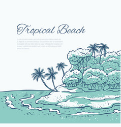 Beach and sea graphic background Royalty Free Vector Image