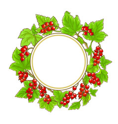 Cranberry branch frame Royalty Free Vector Image