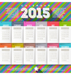 2015 calendar frame with toys Royalty Free Vector Image