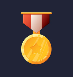 Game ui asset gaming user interface medal icon Vector Image
