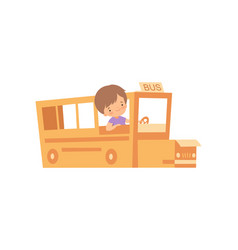 Of cartoon bus Royalty Free Vector Image - VectorStock