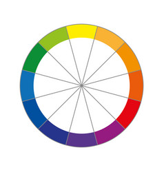 Color wheel or circle with twelve colors Vector Image