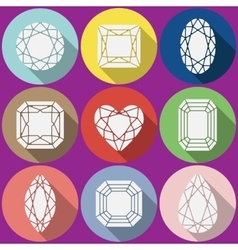 Round gem cut Royalty Free Vector Image - VectorStock