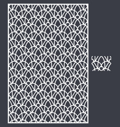 Laser cut panel and seamless pattern Royalty Free Vector