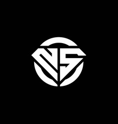 Na monogram logo with sharped shape design Vector Image