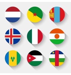 African countries flag buttons Royalty Free Vector Image