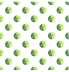 Green round sign with leaves pattern Royalty Free Vector
