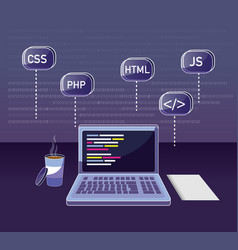 Program coding concept Royalty Free Vector Image