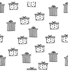 Seamless pattern with gift boxes wallpaper Vector Image