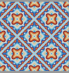 Ancient mosaic ceramic tile pattern Royalty Free Vector