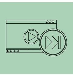 Media player interface design Royalty Free Vector Image