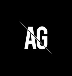 Ag logo monogram shield shape with crown design Vector Image