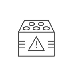 Red box with colorful holiday fireworks isolated Vector Image