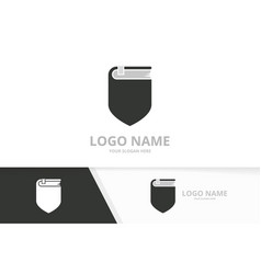 Book shield student logo concept design symbol Vector Image