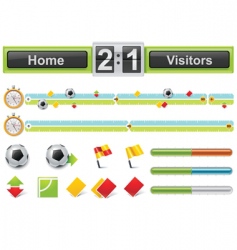 Vector soccer match timeline w Royalty Free Vector Image