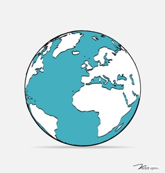 Set of modern globe drawing concept Royalty Free Vector