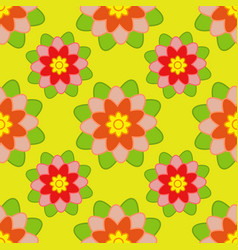 Hippie flowers seamless pattern Royalty Free Vector Image