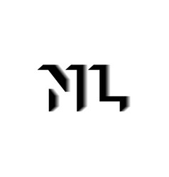 Initial nl logo design with shield style logo Vector Image