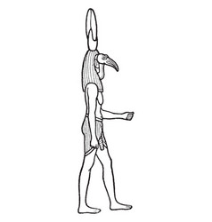 Egyptian god thoth Royalty Free Vector Image - VectorStock