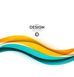 Abstract color wave design element curve flow Vector Image