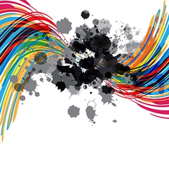 Banner design with paint background Royalty Free Vector