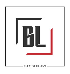 Initial letter bl logo template design Royalty Free Vector