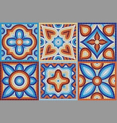 Ancient mosaic ceramic tile pattern Royalty Free Vector