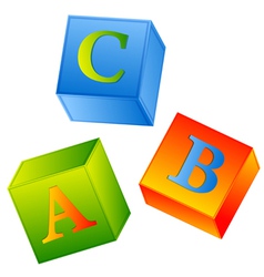 Abc cubes Royalty Free Vector Image - VectorStock