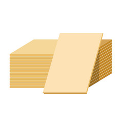 Gypsum sheets or drywall panels stack building Vector Image