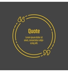 Square quote blank template bracket Royalty Free Vector
