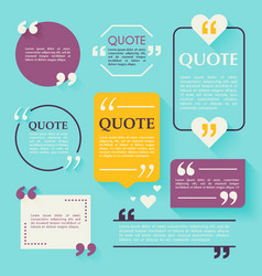 Quote blank template creative quote text template Vector Image