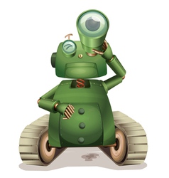 Cartoon smiling mechanical robot Royalty Free Vector Image