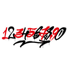 Graffiti numbers Royalty Free Vector Image - VectorStock