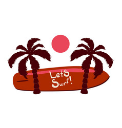 North Shore Surf Themed Vintage Design Royalty Free Vector