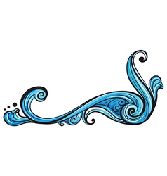 A swan border design Royalty Free Vector Image