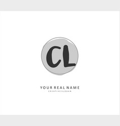 Cl initial letter handwriting and signature logo Vector Image