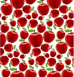 Apples red seamless pattern background Royalty Free Vector